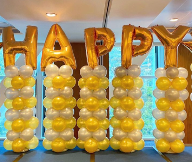 Words Balloon Pillars Decoration - Balloon Shop